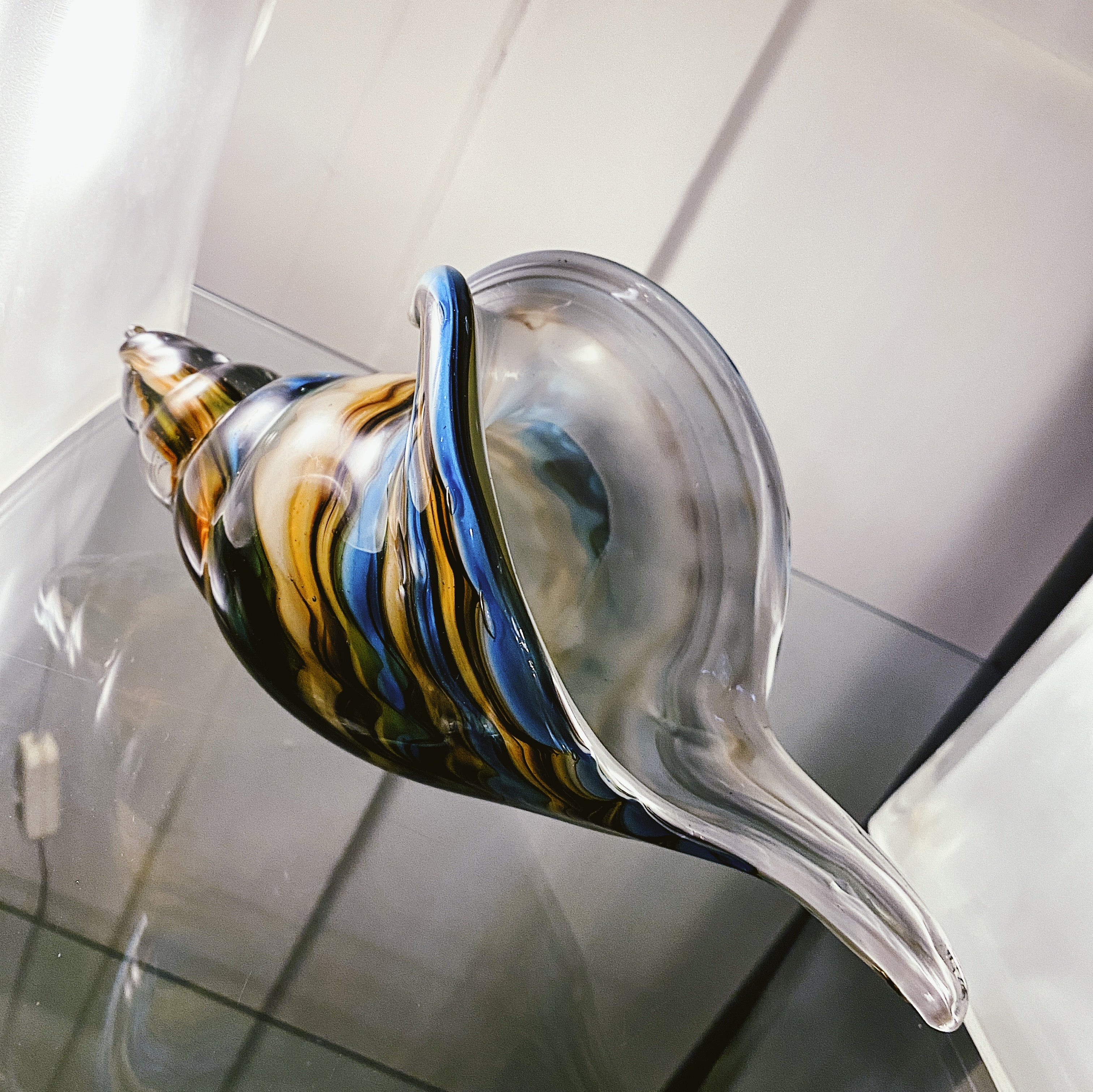 GLASSWARE / Coloured Conch Shell - Blue – primary residence